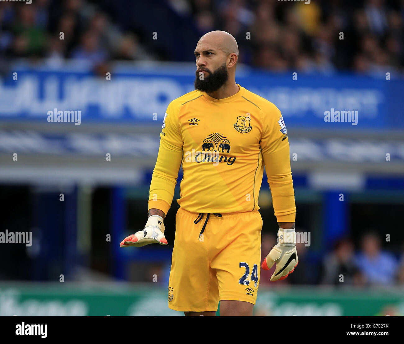 Everton's Tim Howard during the Barclays Premier League match at ...