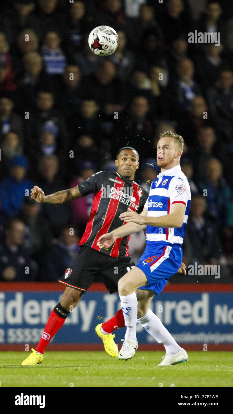 Bournemouths callum wilson left and readings alex pearce in action hi ...