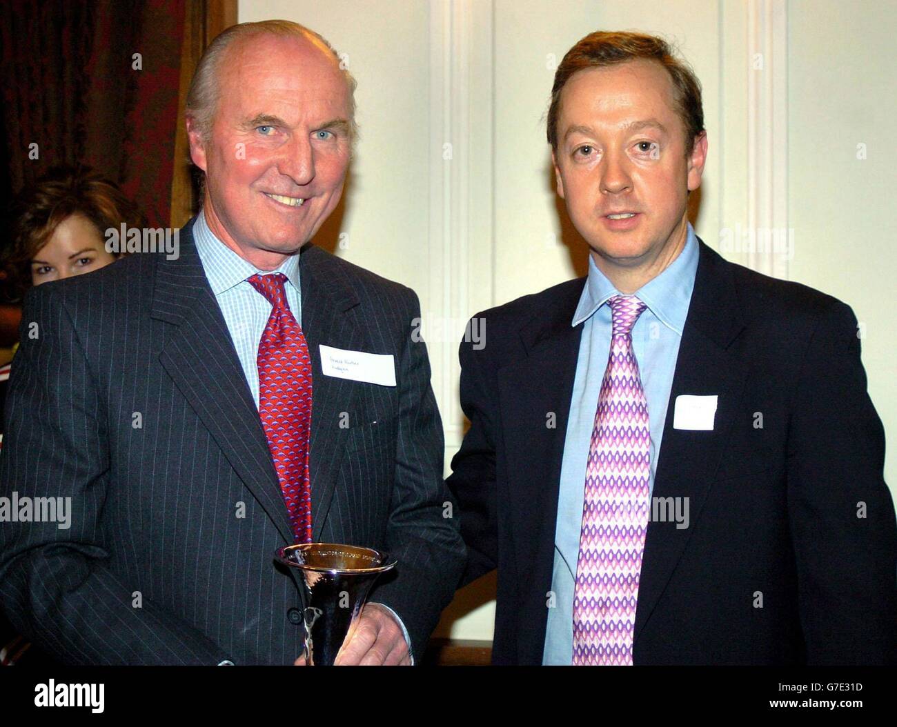 Gerald barber of ludgrove school stands with tatler editor hi-res stock ...