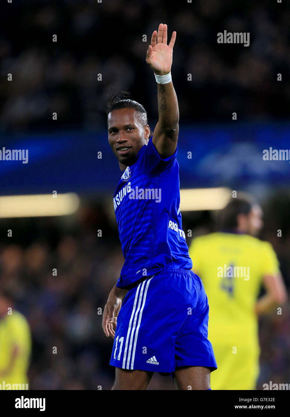 Chelsea's Didier Drogba celebrates scoring his side's second goal from ...