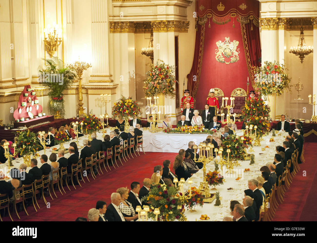 The state banquet hosted by Queen Elizabeth II in honour of President ...