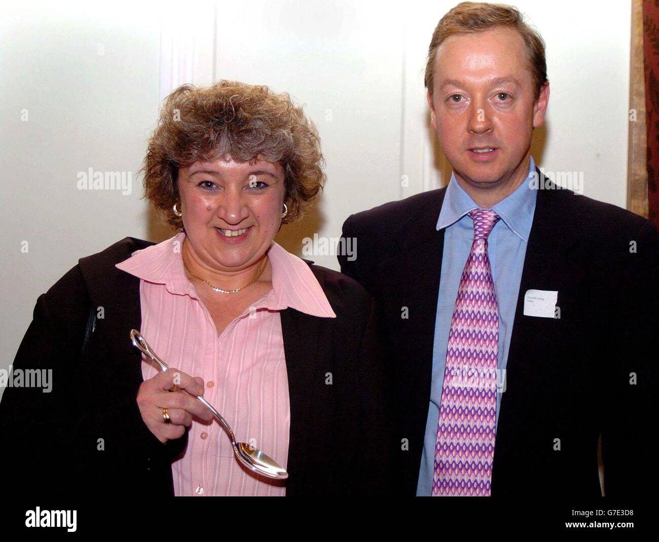 Diane Cheshire. a chef at St. Mary's Wantage School stands with Tatler ...