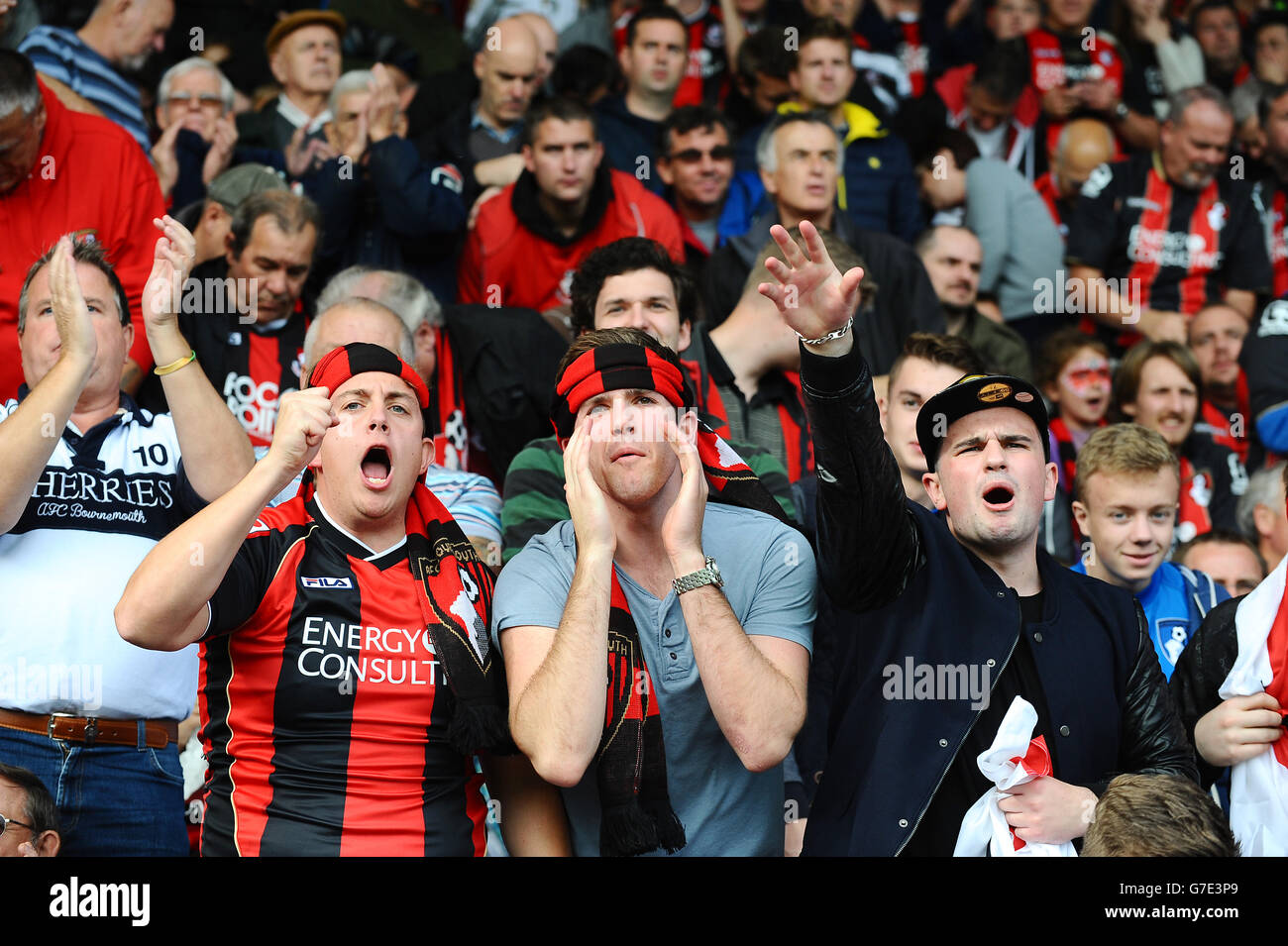 Bournemouth fans goldsands stadium hi-res stock photography and images ...