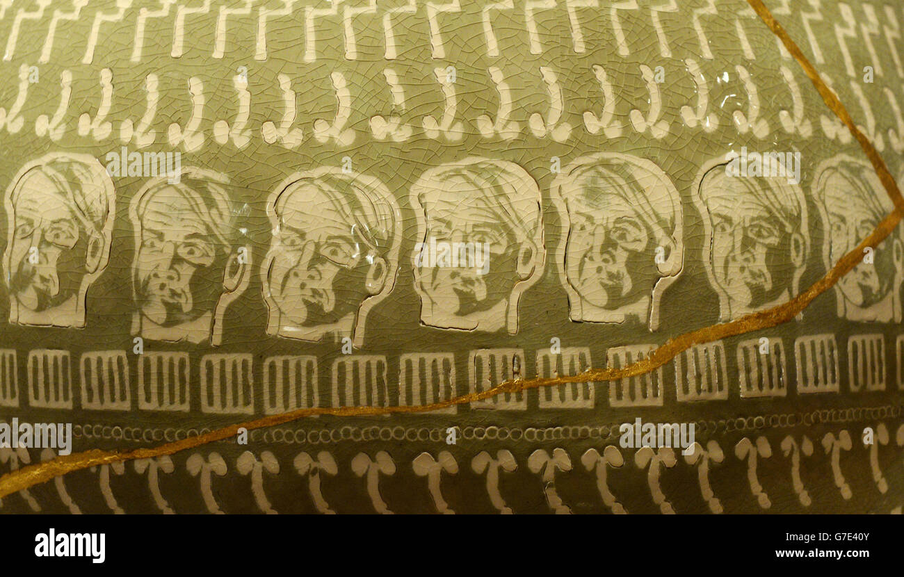 A close-up detail of 'The Huhne Vase' during a photocall for his ...