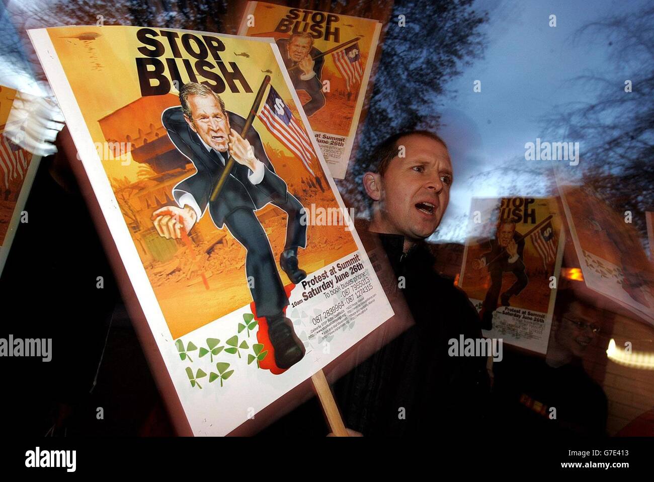 Dublin Bush Protest Stock Photo - Alamy