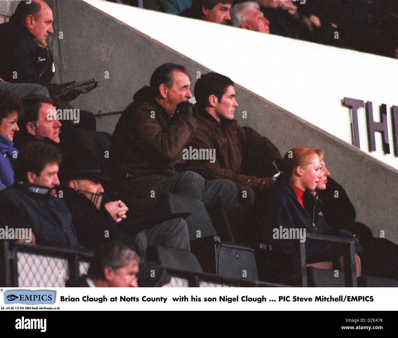 Brian Clough at Notts County with his son Nigel Clough Stock Photo - Alamy