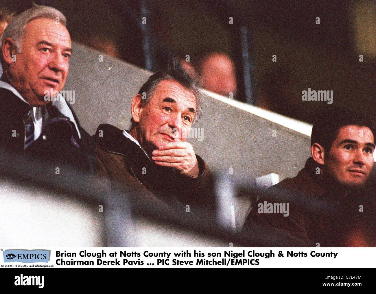 Brian Clough at Notts County with his son Nigel Clough & Notts County ...