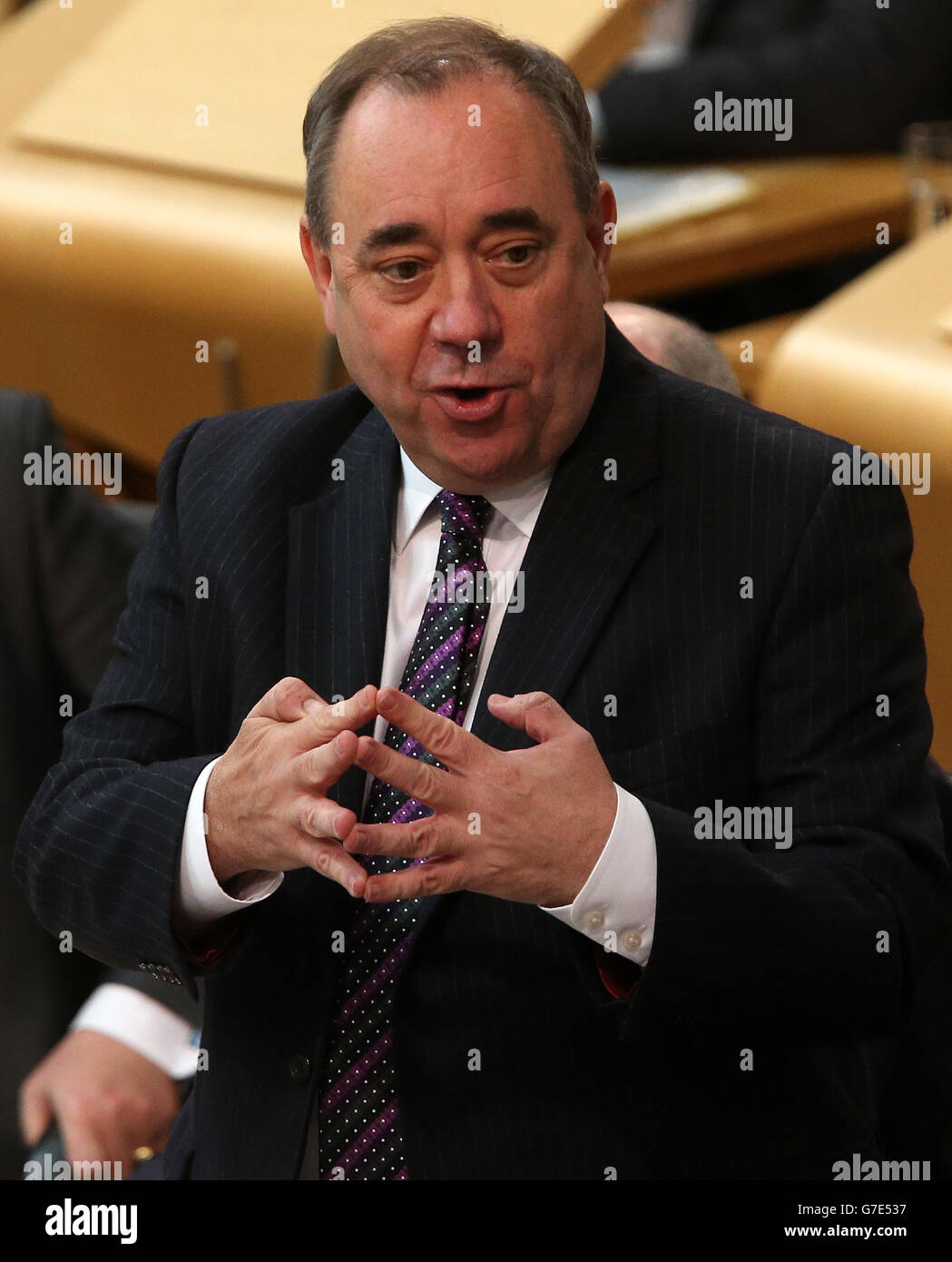 Scottish First Minister Alex Salmond during Question Time at the ...