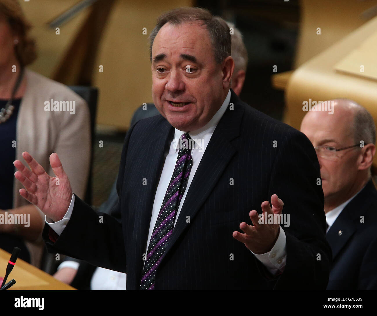Scottish First Minister Alex Salmond during Question Time at the ...