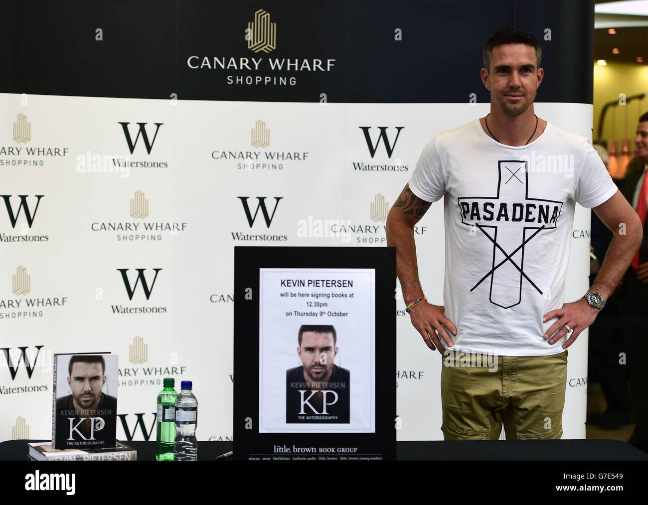 Cricketer Kevin Pietersen during a book launch at Waterstones Canary ...