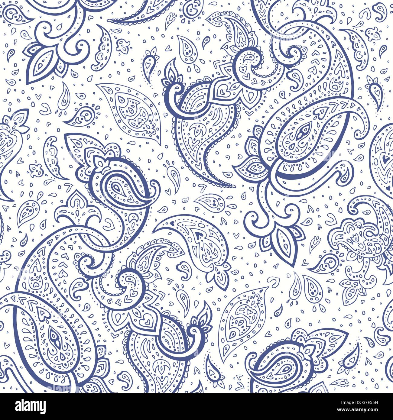 Vintage paisley wallpaper seamless Stock Vector Images - Alamy
