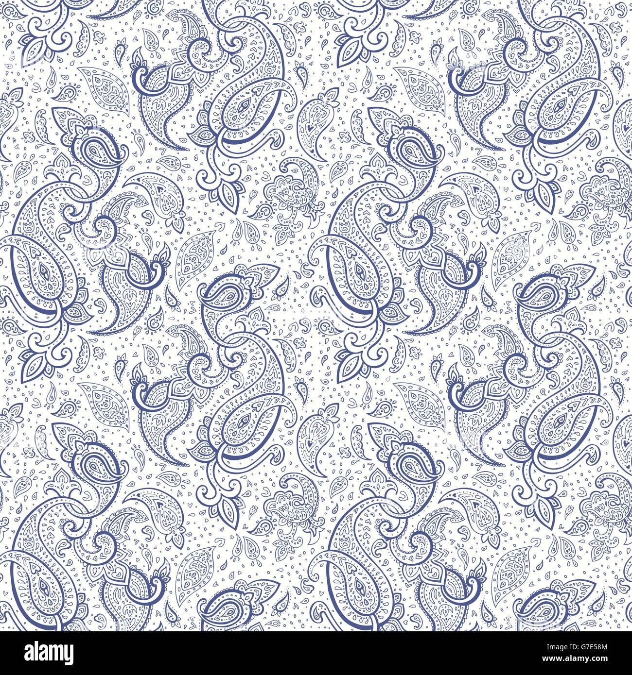 Paisley Hand drawn seamless pattern Stock Vector Image & Art - Alamy