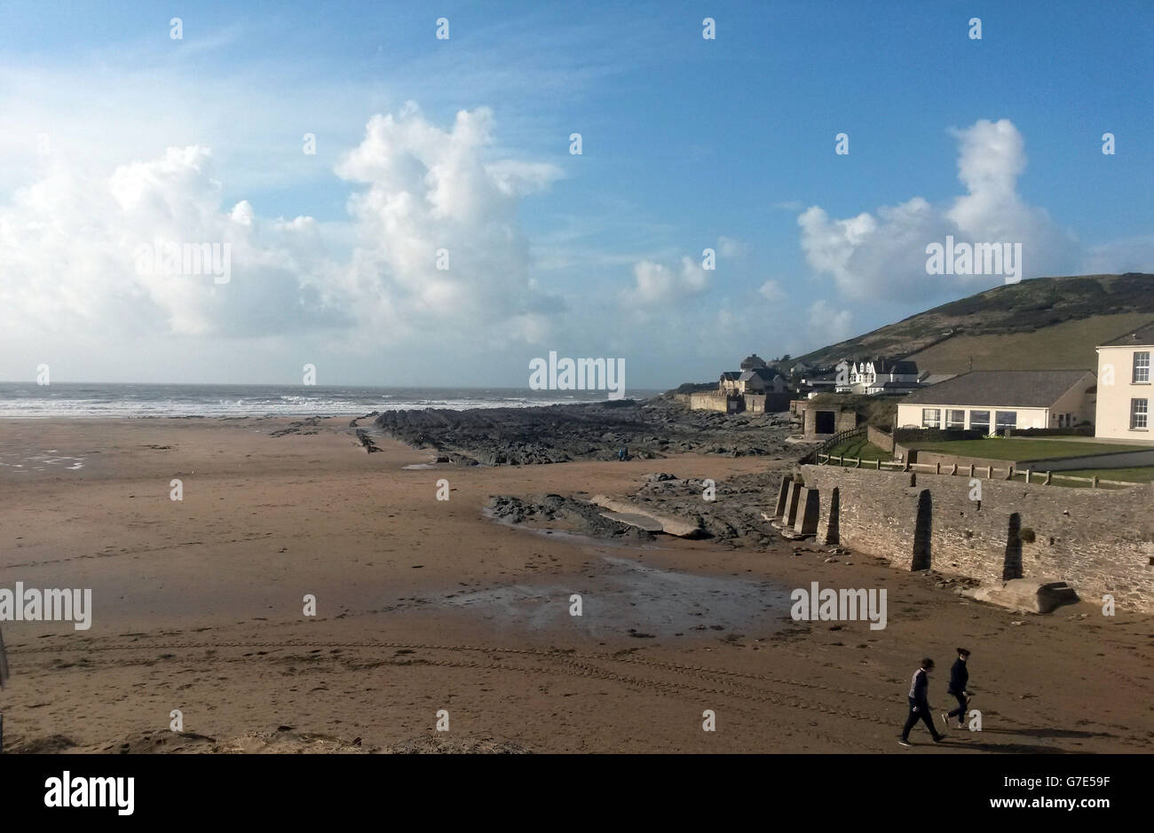 A general view of Croyde Beach in North Devon, where Rebecca Curtis ...
