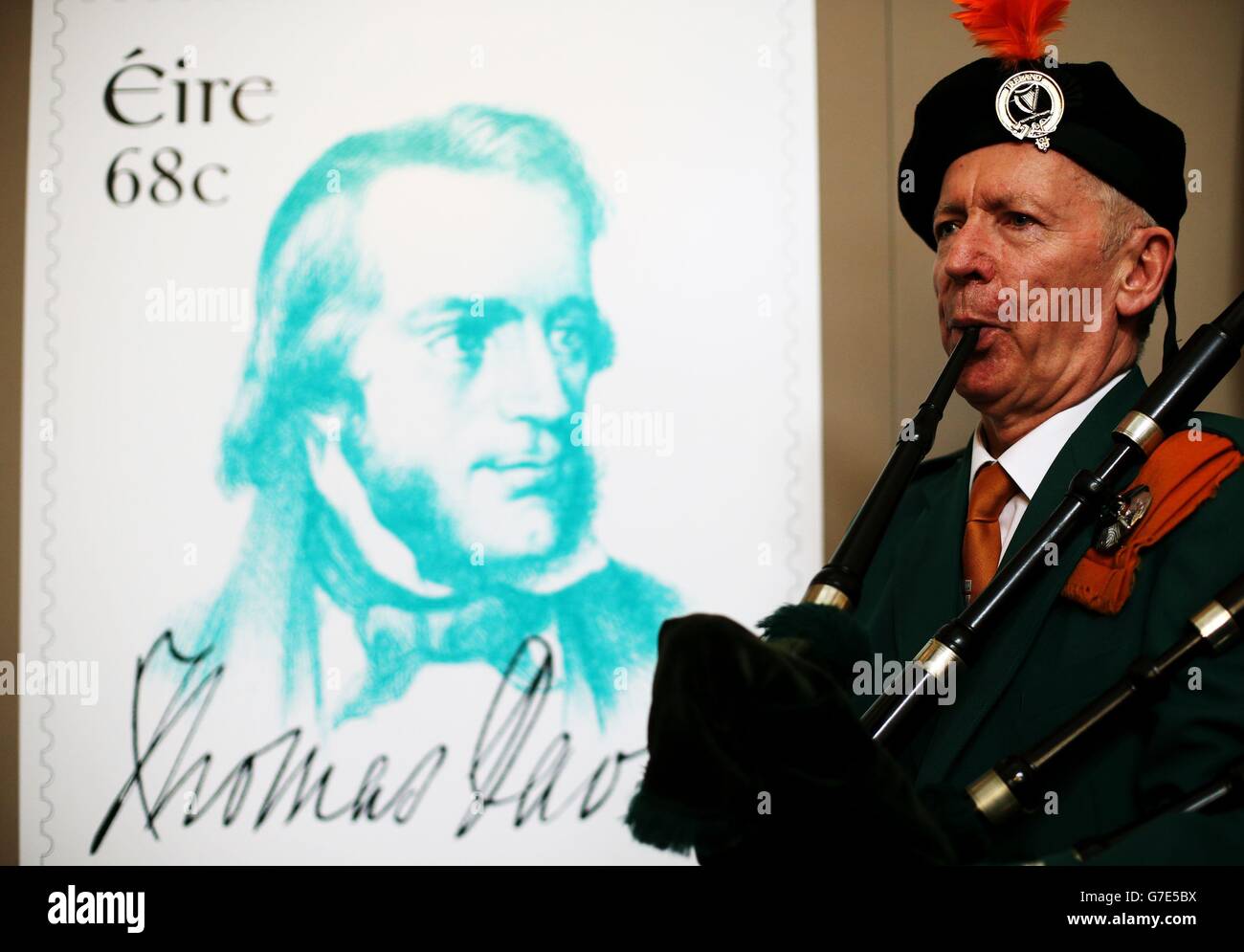 Gerard O'Callaghan of the Thomas Davis Pipe Band in Mallow plays in ...