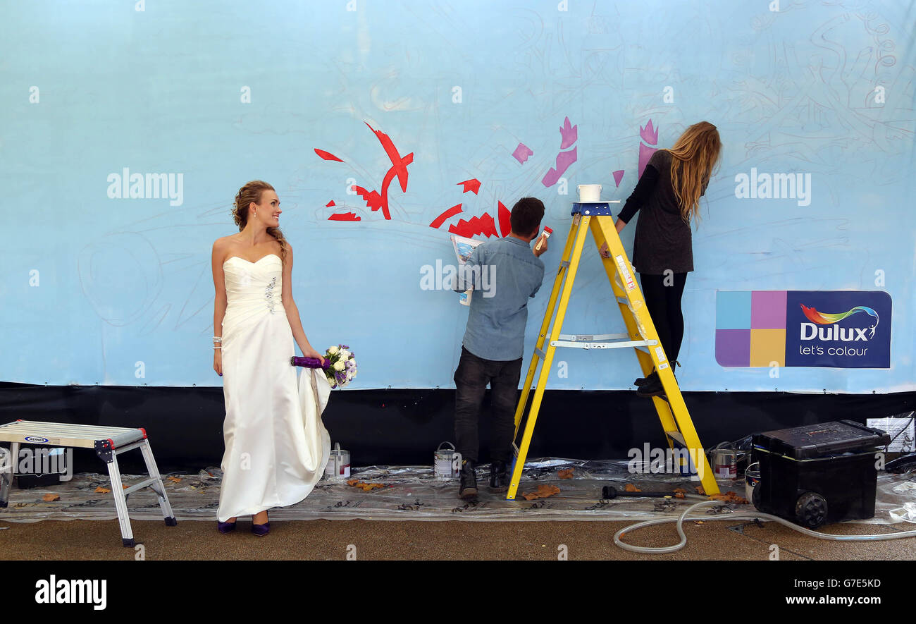 Mural designed by illustrator annu kilpelainen created using dulux ...