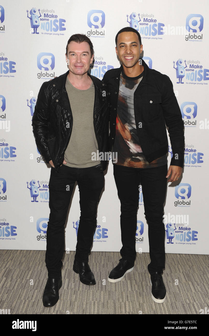 Greg burns and marvin humes during globals make some noise hi-res stock ...