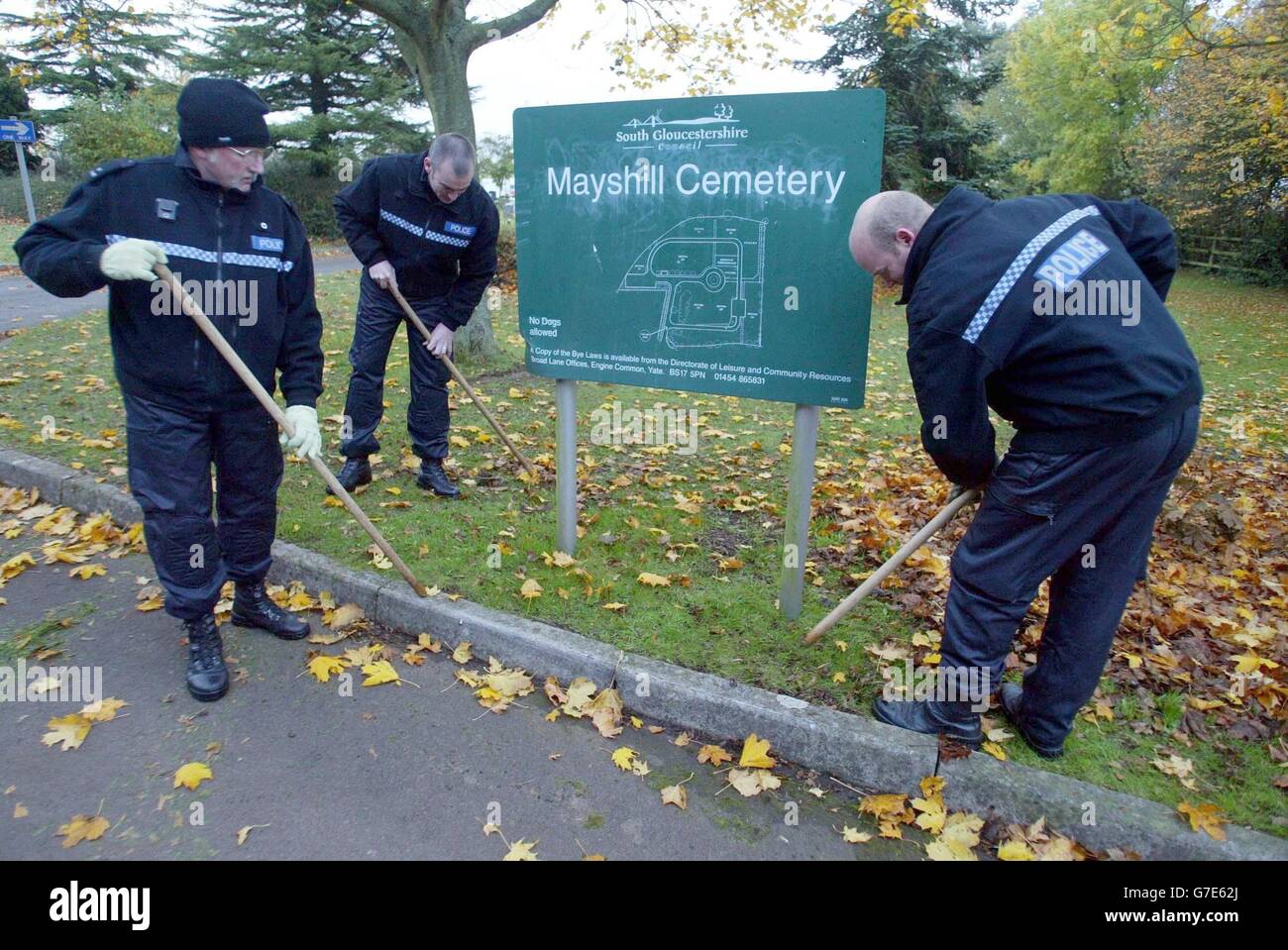 Police to exhume body after new information Stock Photo - Alamy