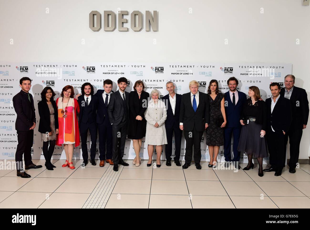 Cast and Crew with Dame Shirley Williams and Boris Johnson attending ...