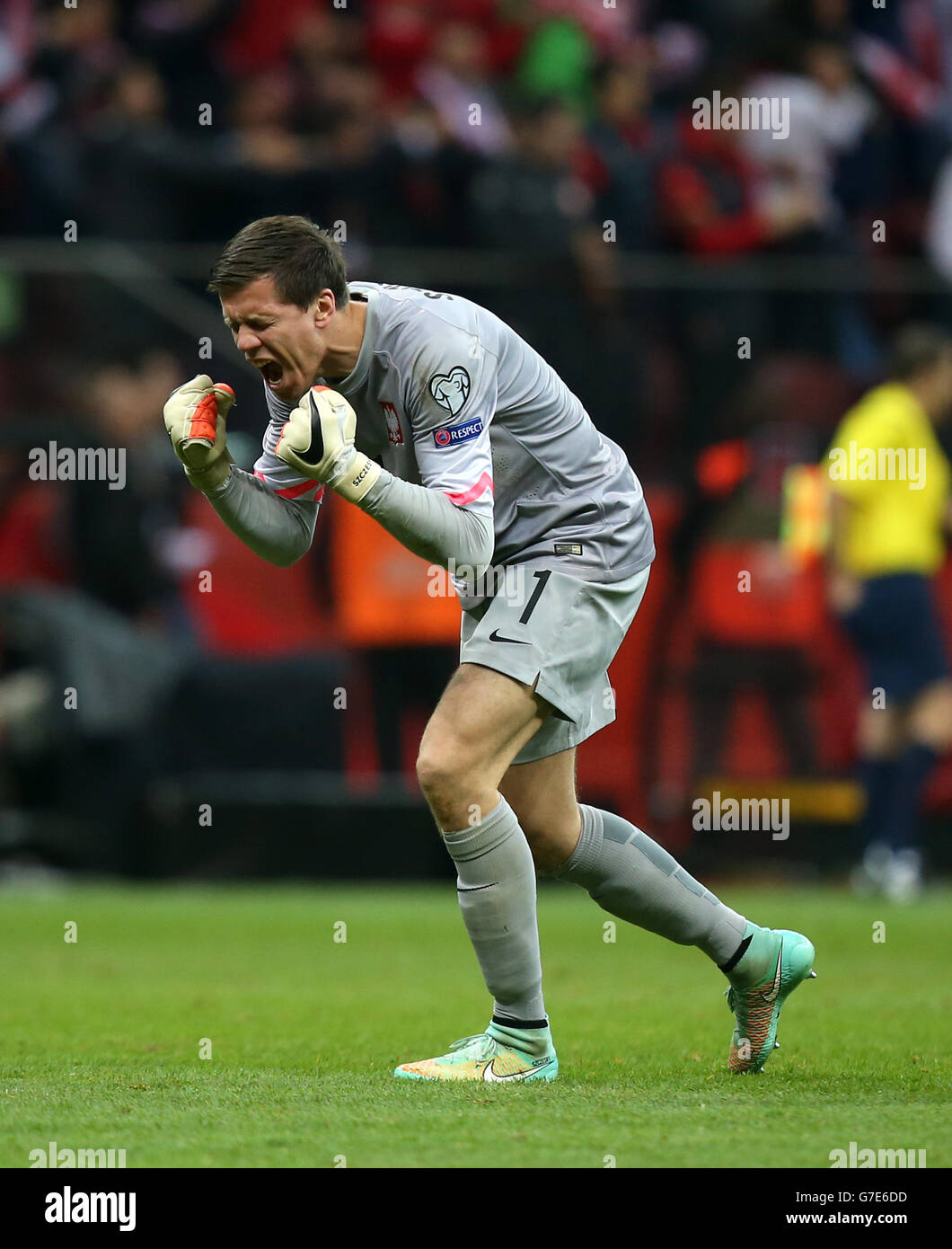 Poland's goalkeeper Wojciech Szczesny celebrates after their second ...