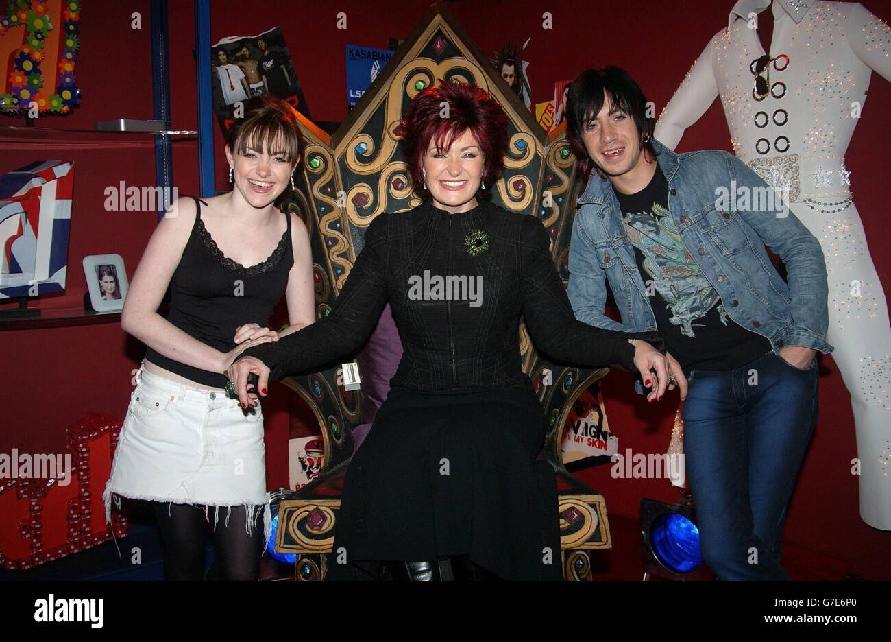 Sharon Osbourne with her X-Factor finalists Cassie (left) and Tabby ...