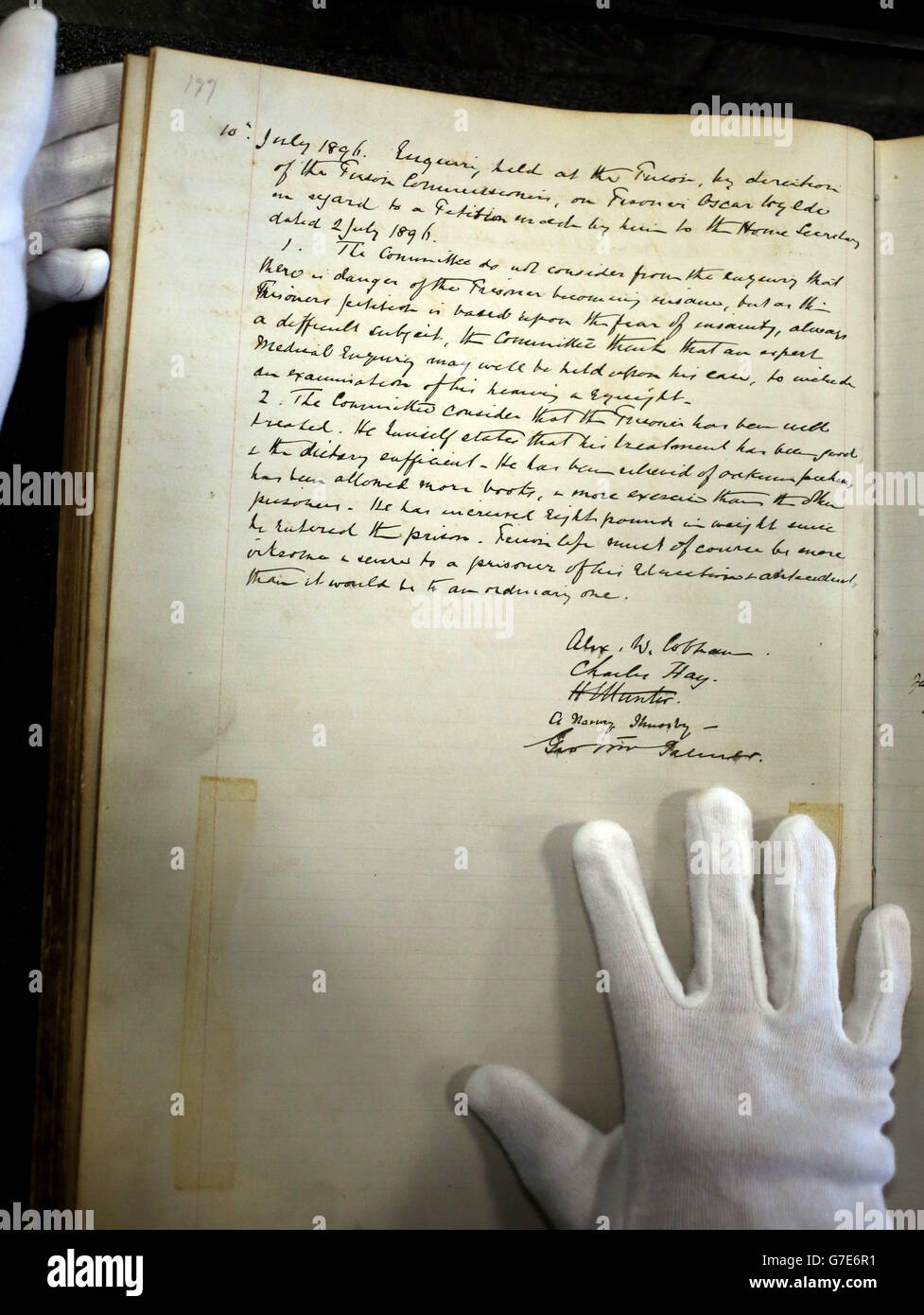 The hand of lead researcher Professor Peter Stoneley from the ...
