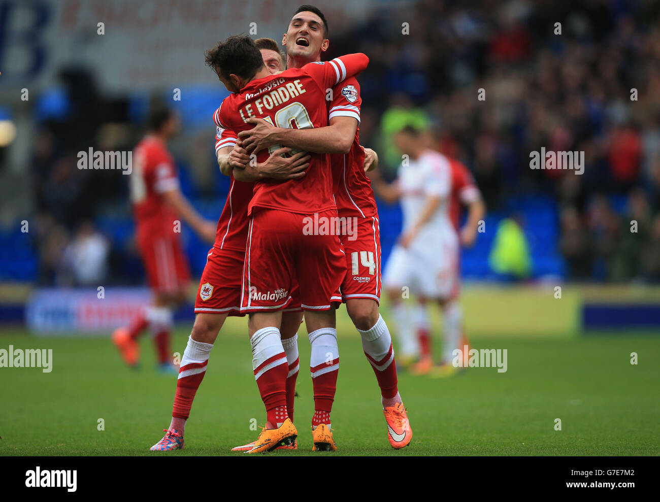 Cardiff City's Federico Macheda celebrates scoring the opening goal ...