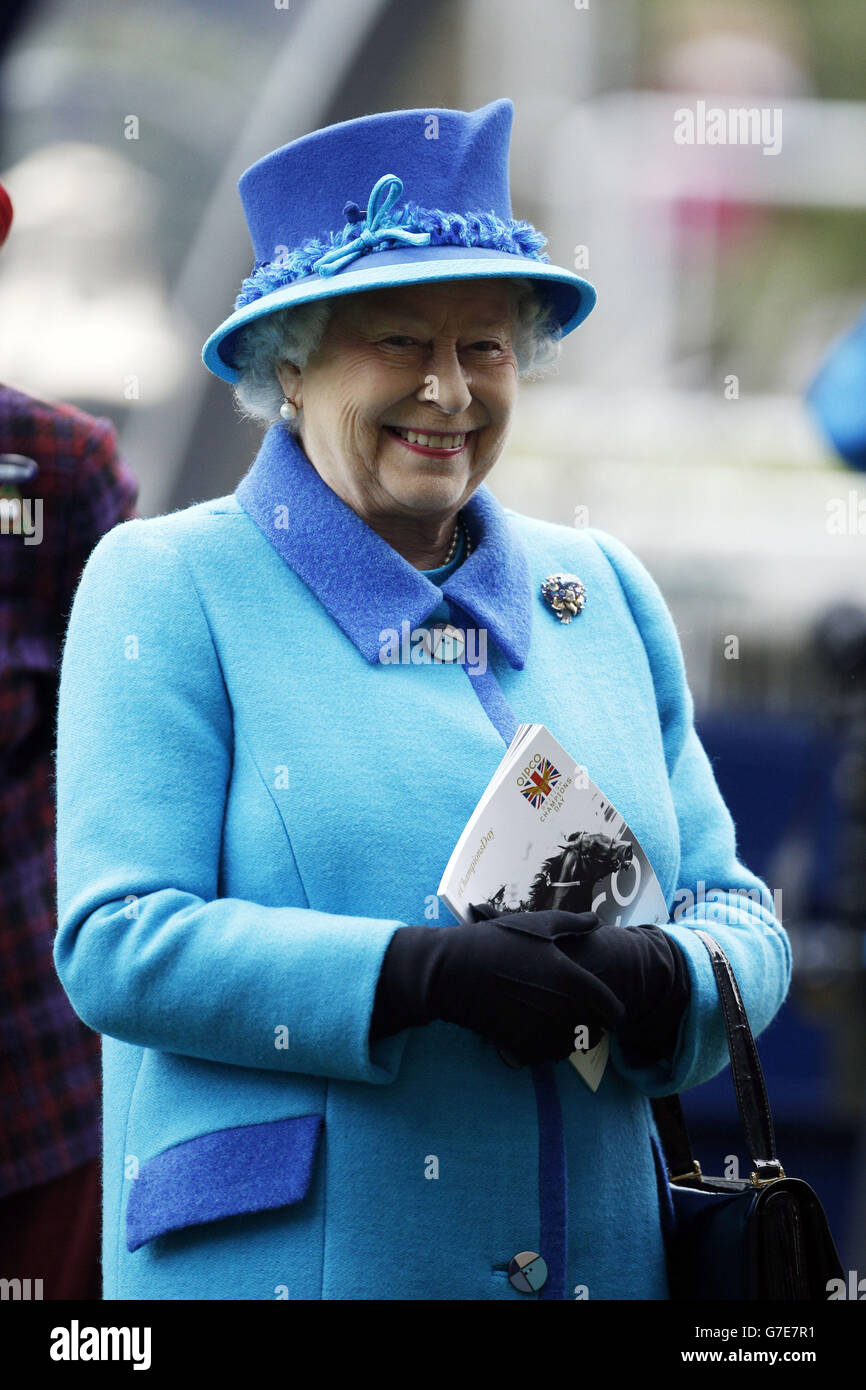 Horse Racing - Champions Day - Ascot Racecourse. Queen Elizabeth II ...