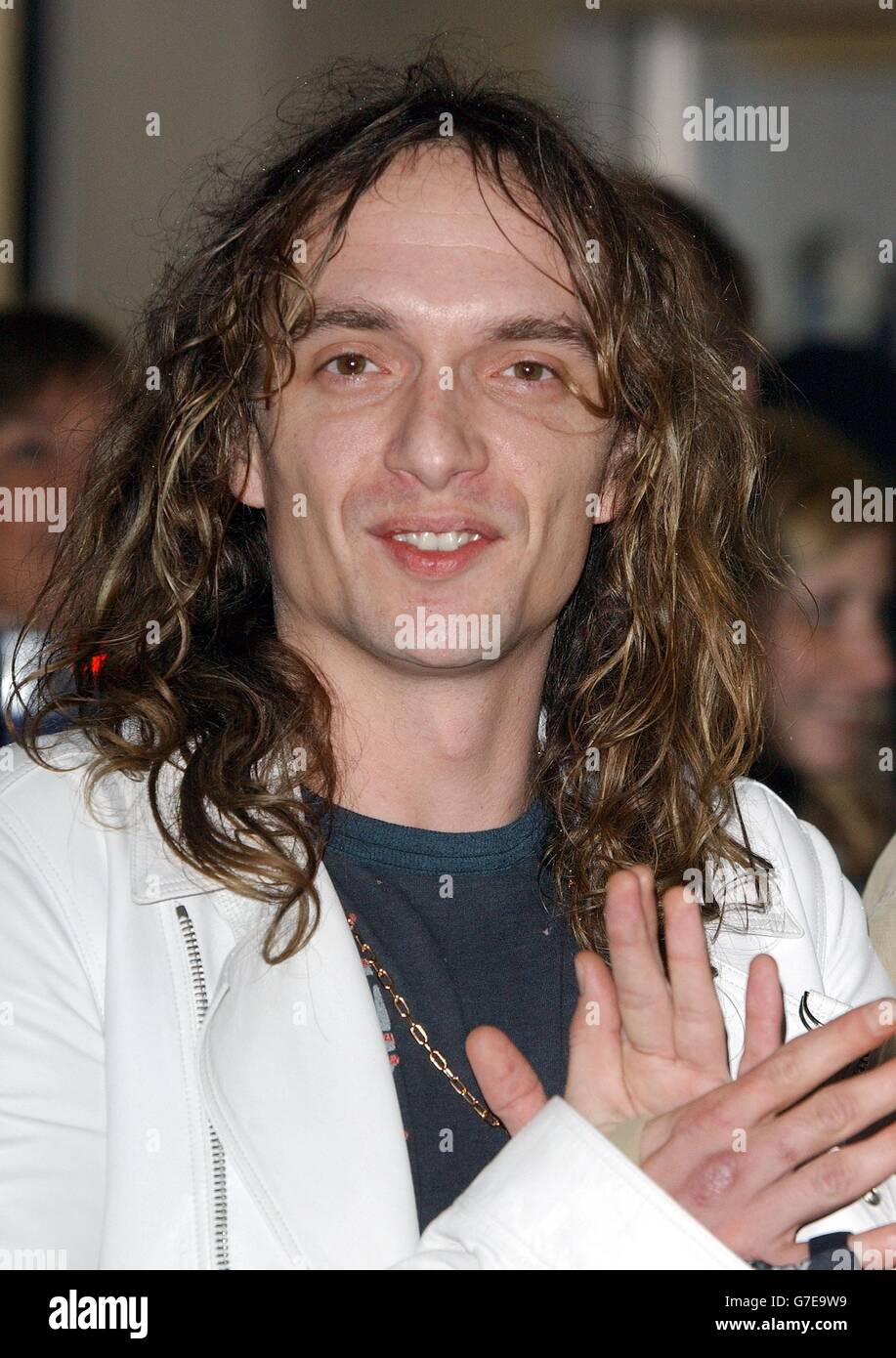 Darkness singer Justin Hawkins arrives for the premiere of the Live Aid ...