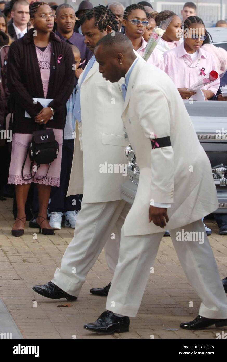 Danielle Beccan father Dale Beccan (right) acts as pall bearer at his ...