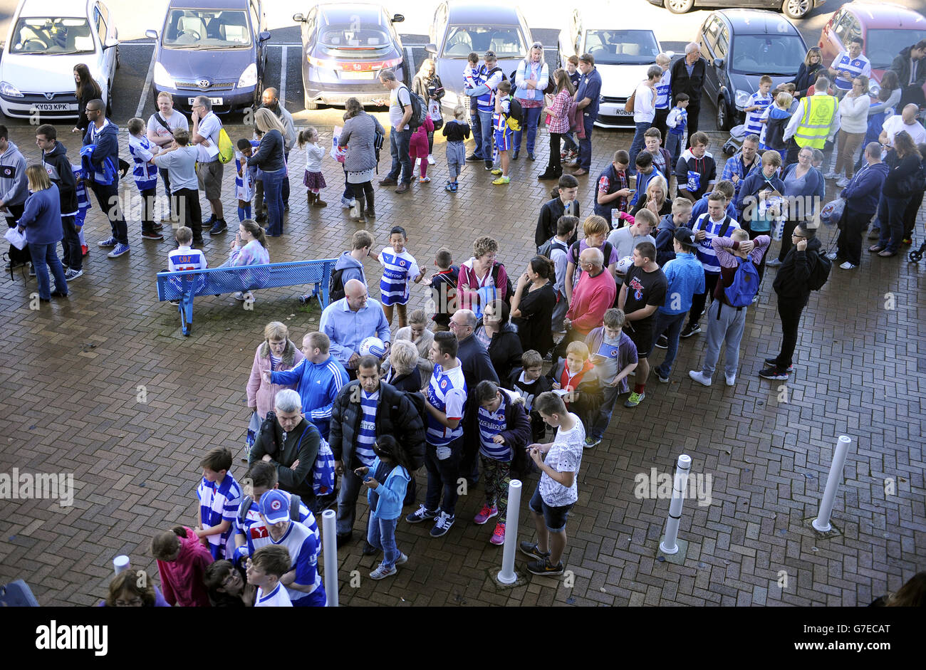 Soccer - Reading FC Open Day - Madejski Stadium. Reading fans queue up ...