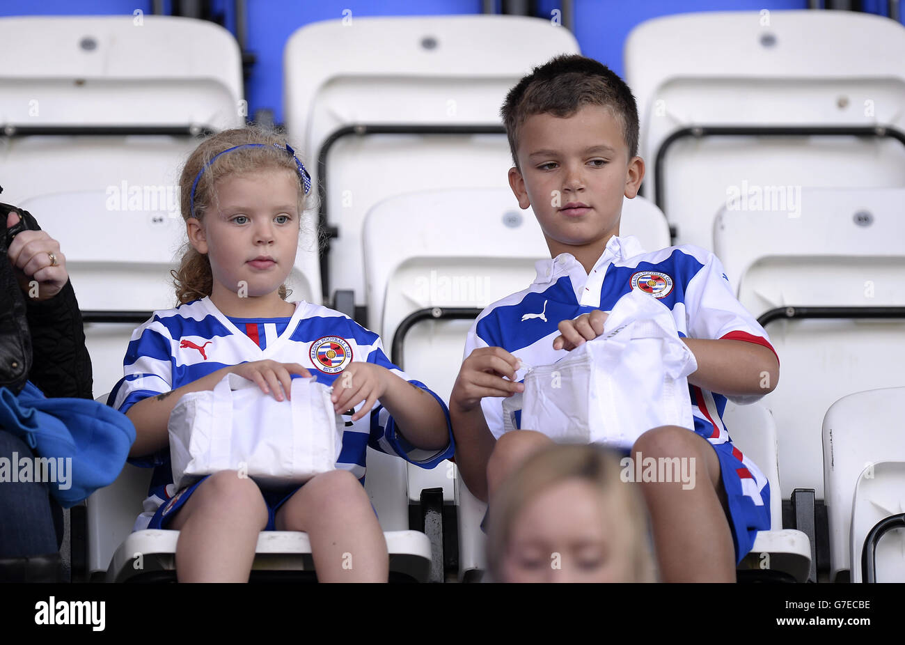Soccer - Reading FC Open Day - Madejski Stadium. Reading fans watch the ...