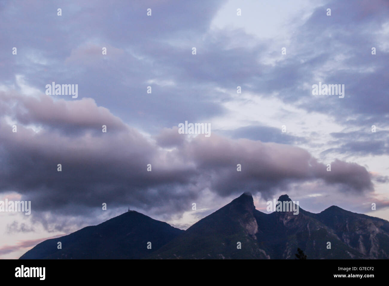 Photograph of Cerro de la Silla mountain un Monterrey City in Mexico ...