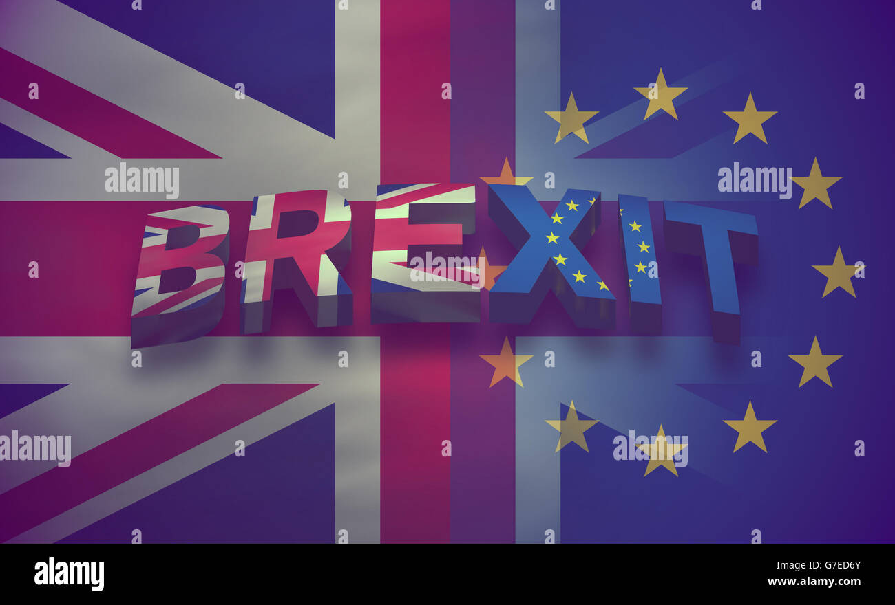 Brexit United Kingdom Flag Background Illustration 3d render Stock ...