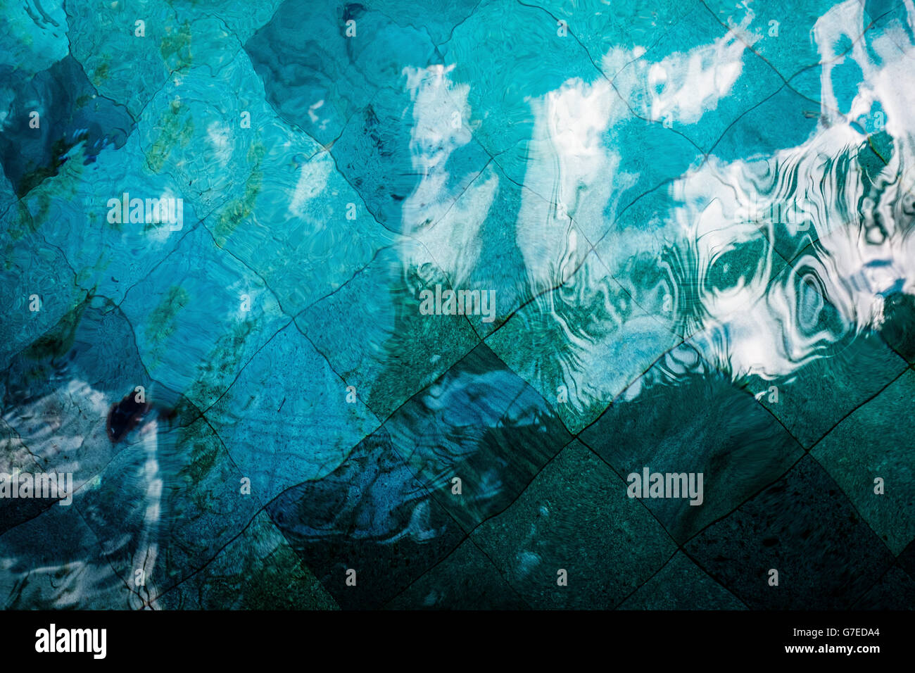 Resort pool water ripples Stock Photo - Alamy