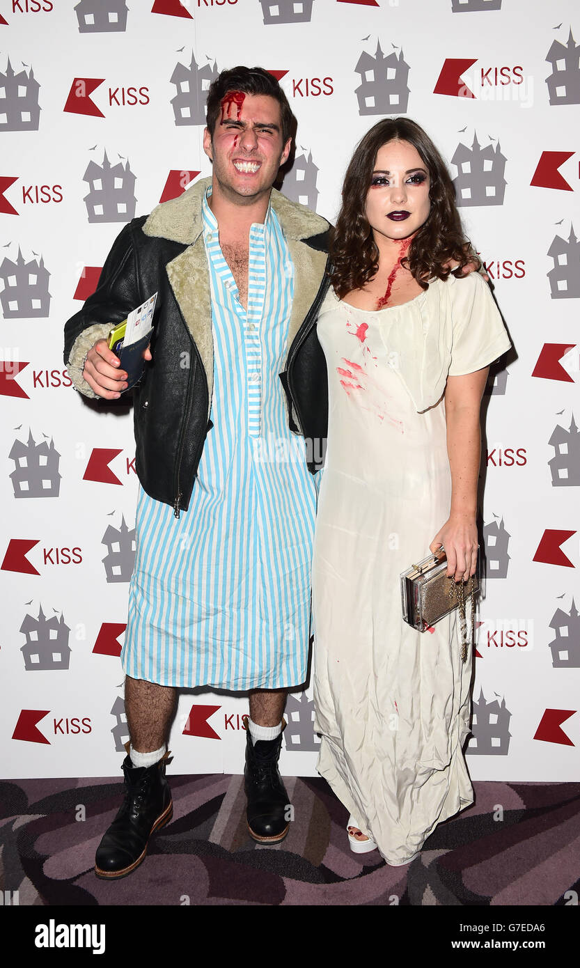 Alik Alfus and Louise Thompson attending the Kiss FM Haunted House ...
