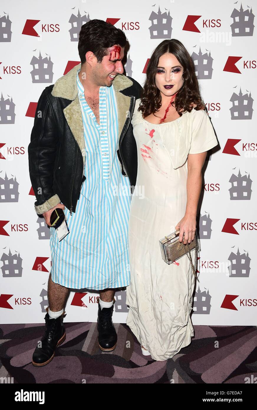 Alik Alfus and Louise Thompson attending the Kiss FM Haunted House ...