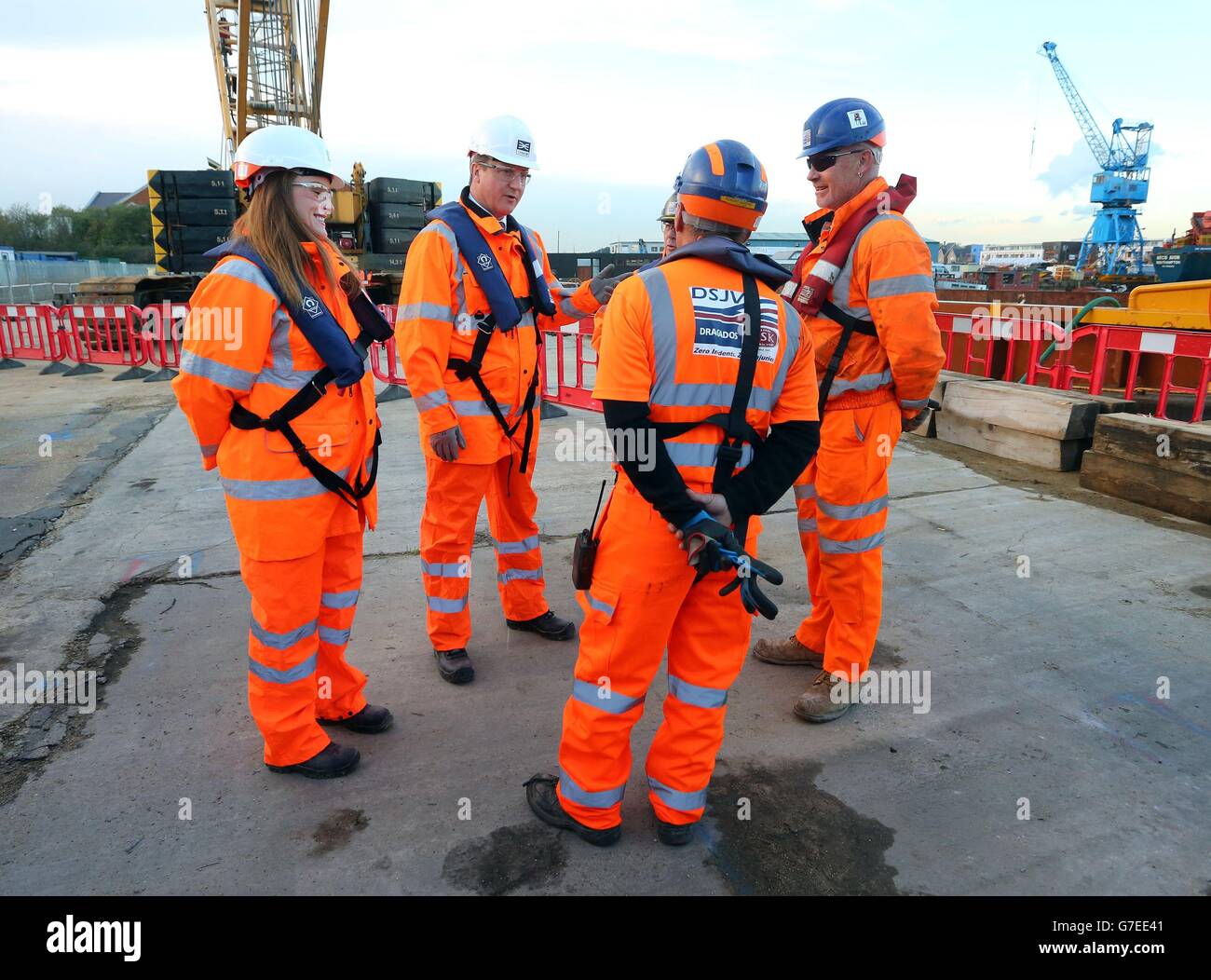 Prime Minister David Cameron (centre) with Kelly Tolhurst (left), the ...