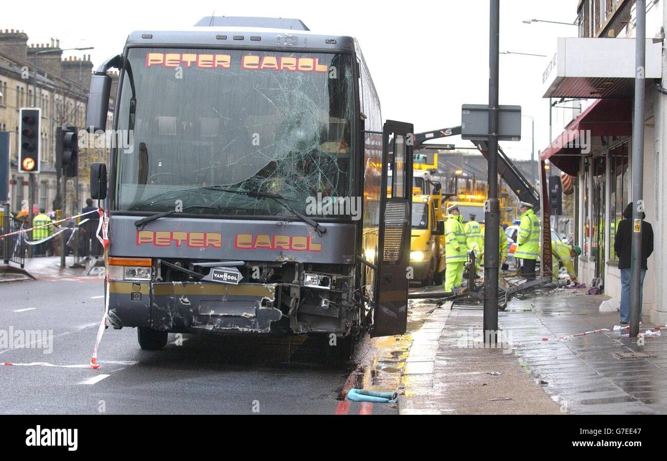 Coach crash London Stock Photo - Alamy
