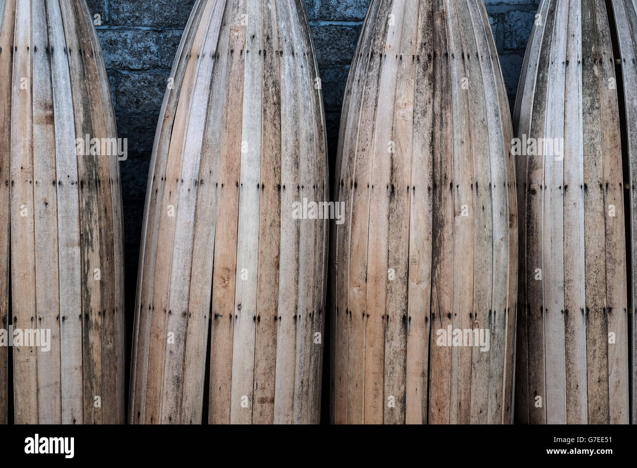 Handmade Wooden barrels - Bali Indonesia Stock Photo - Alamy