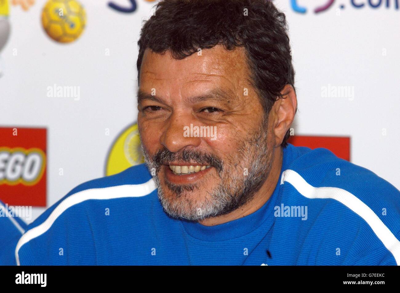 Former Brazilian soccer star Socrates during a press conference, after ...