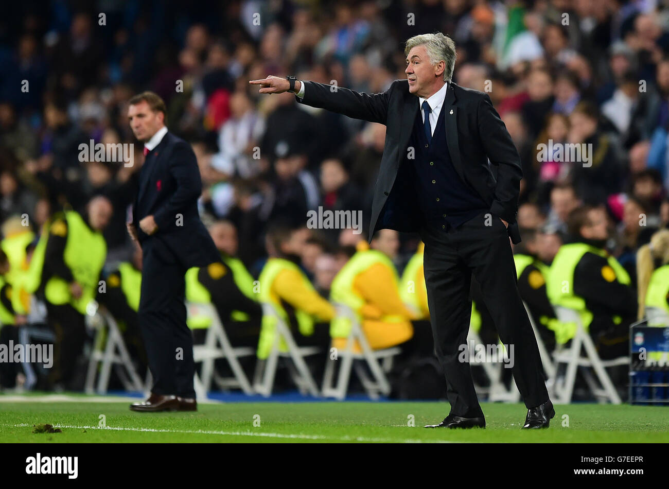Real Madrid manager Carlo Ancelotti during the UEFA Champions League ...