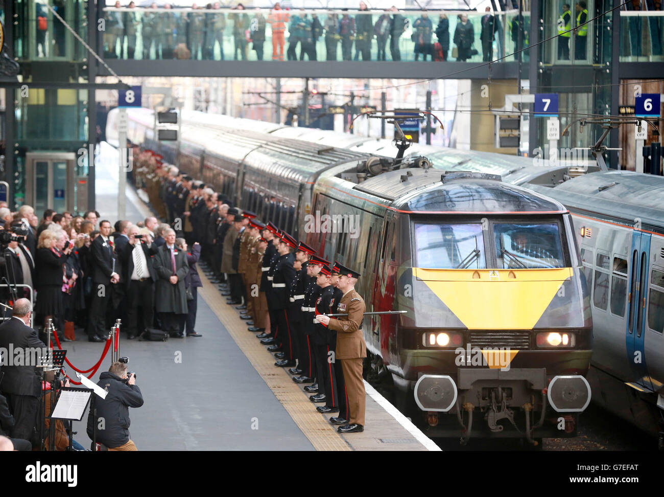 Remembrance event for rail workers Stock Photo - Alamy