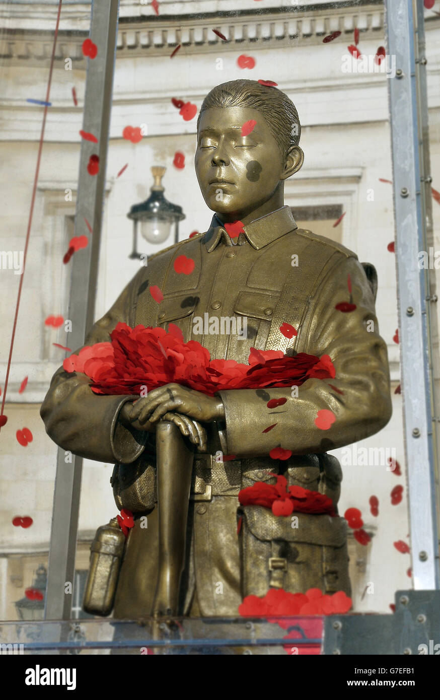 The Every Man Remembered Sculpture is unveiled in Trafalgar Square ...