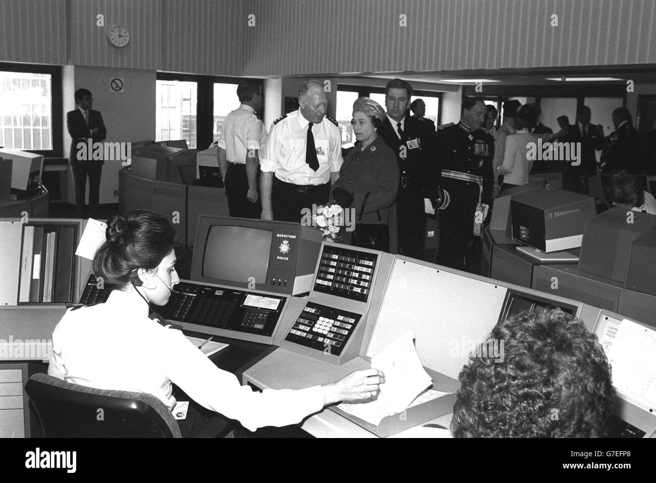 Queen Elizabeth II is shown round the control room of the new ...