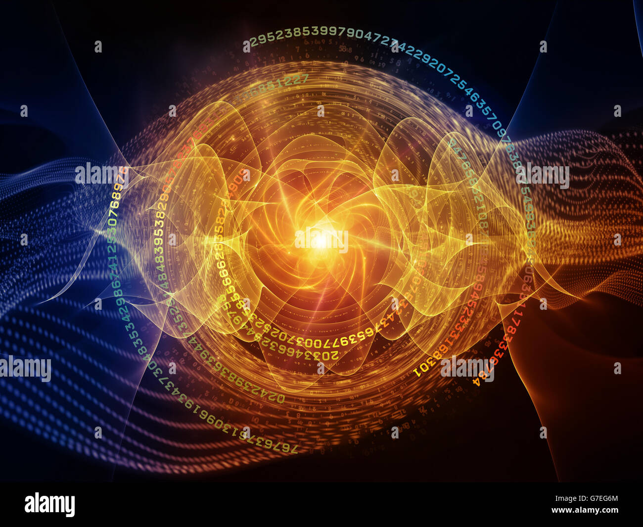 Digital Vortex series. Design composed of circular wave pattern and ...