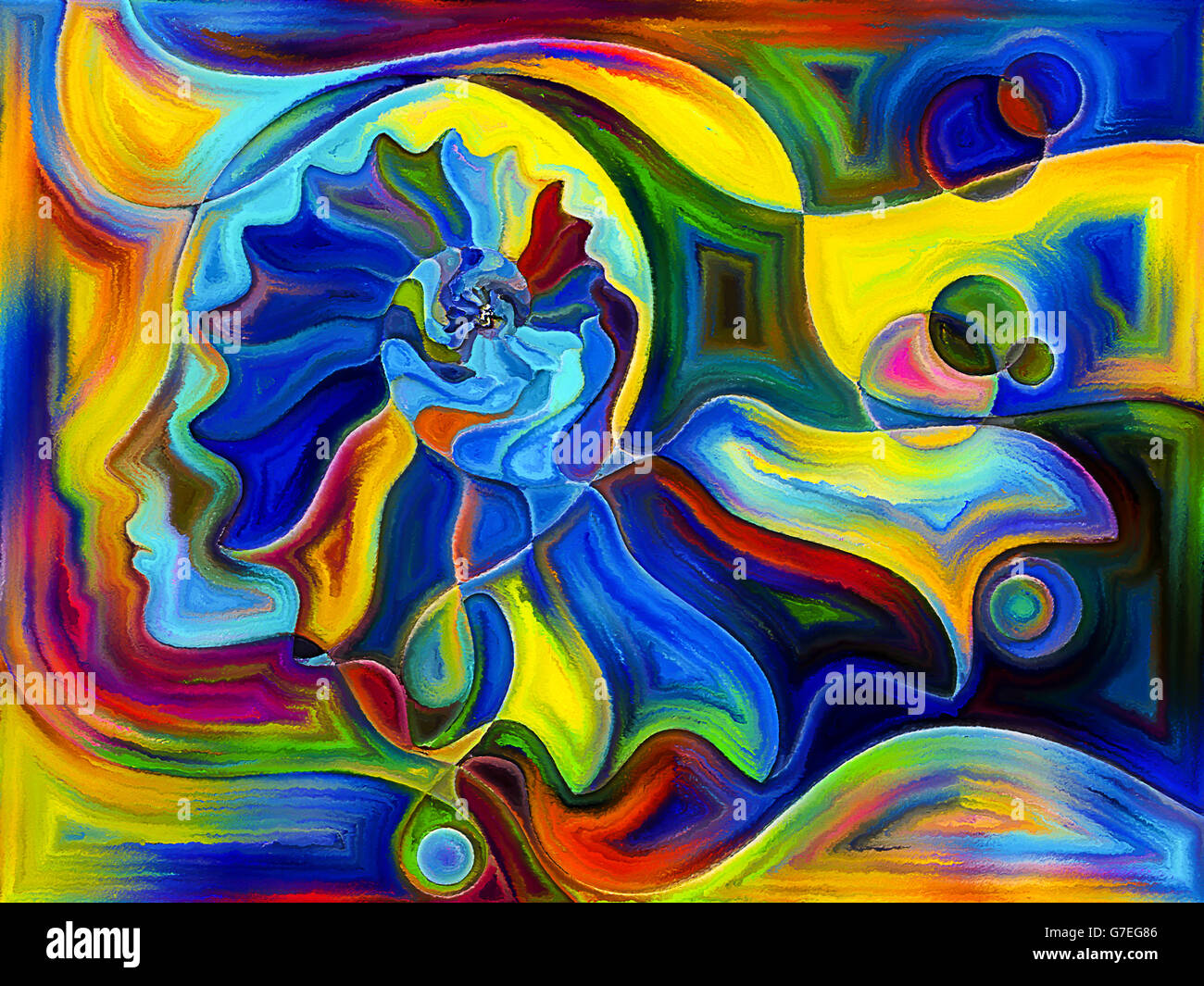 Life Geometry series. Composition of Human profiles and geometric ...