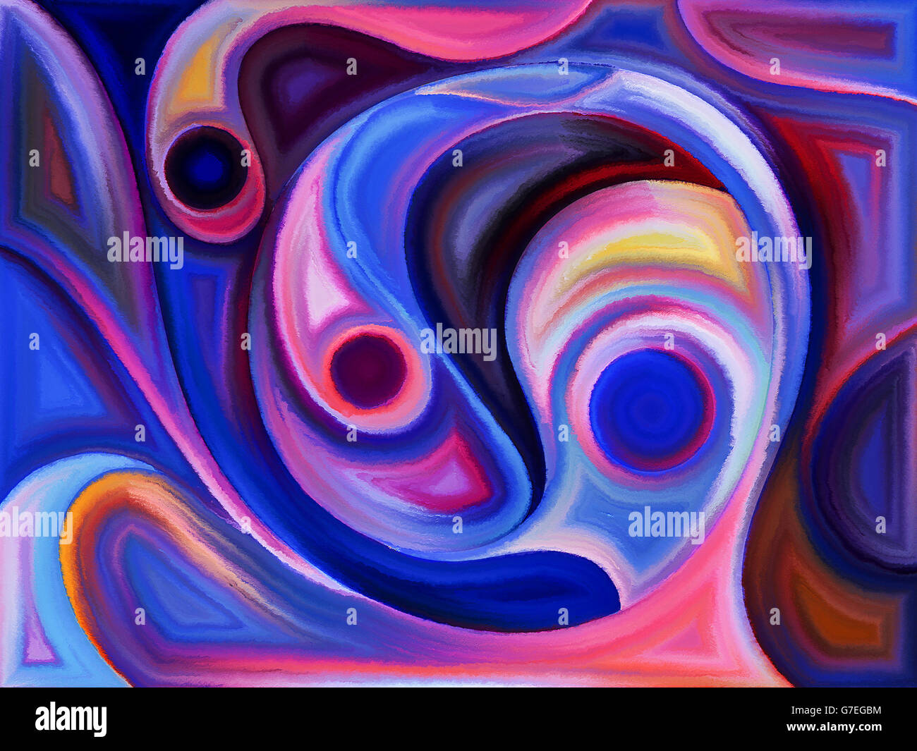 Motion of Colors series. Arrangement of swirls of colors on the subject ...