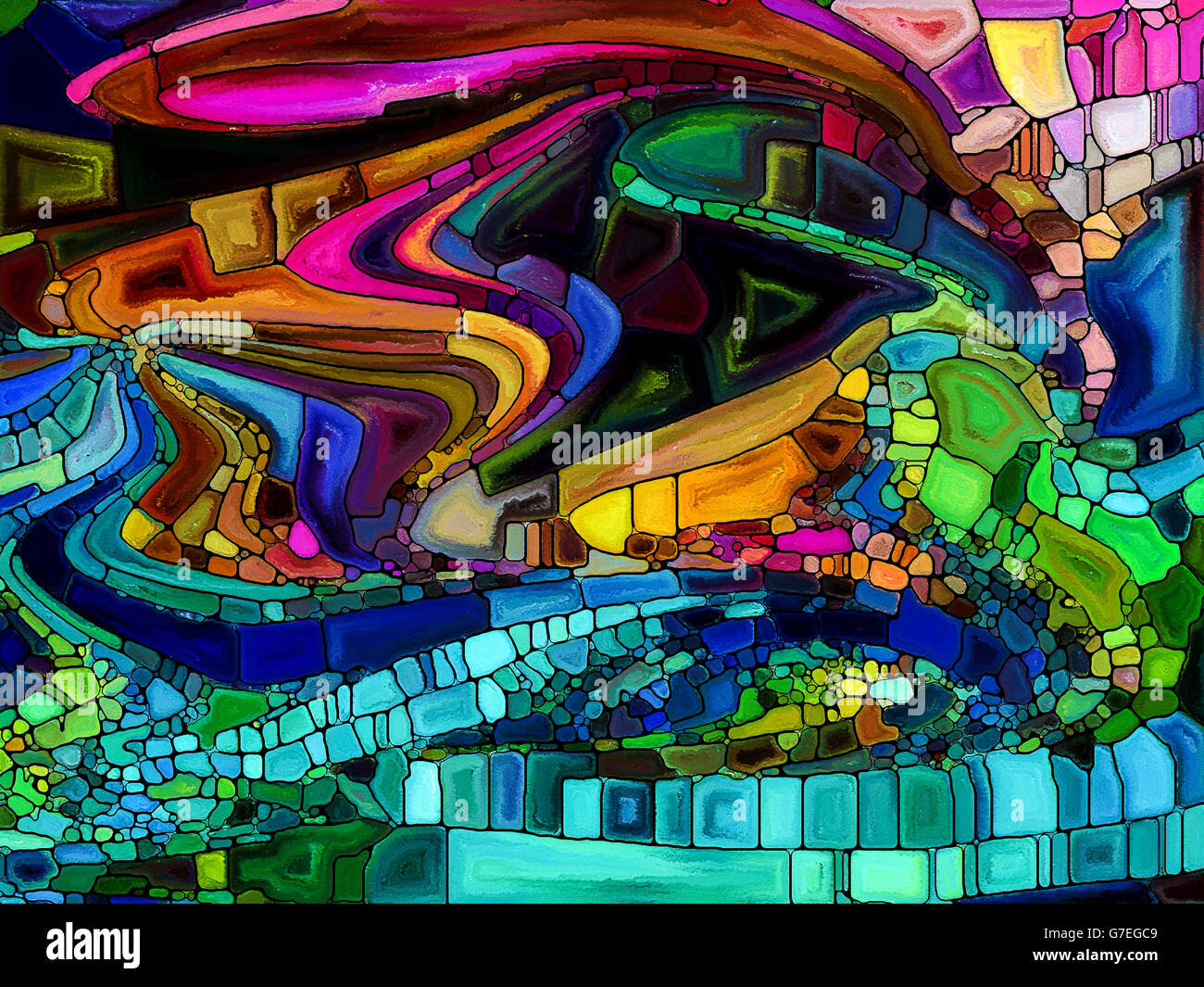 Interaction of Colors series. Colorful design patterns for background ...