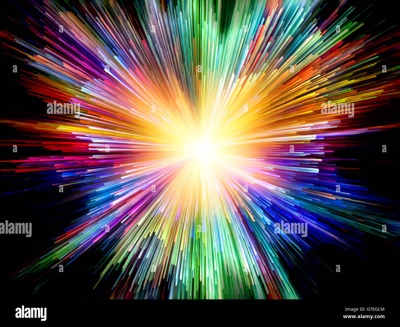 Color Explosion series. Design composed of colorful streaks as a ...