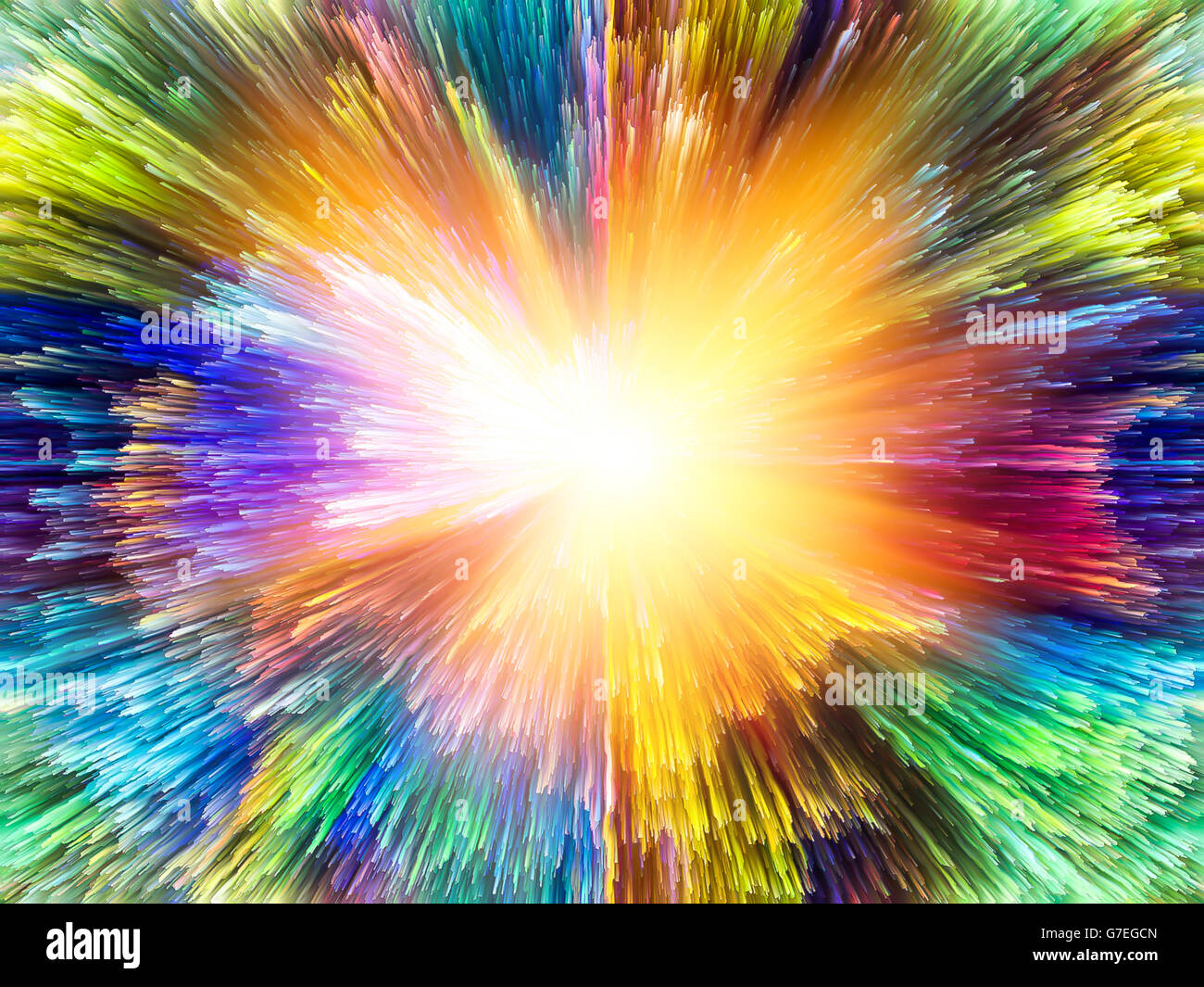 Color Explosion series. Abstract design made of colorful streaks on the ...